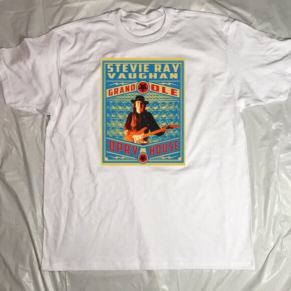 Shirts | New Stevie Ray Vaughan White T Shirt Vintage Style 7s Southern ...